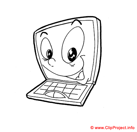 Computer black and white clip art free